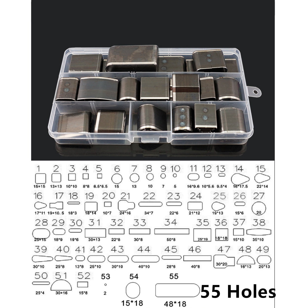 PrePat 39/55 Shape Hole Hollow Cutter Punch Metal Leather Craft DIY ...