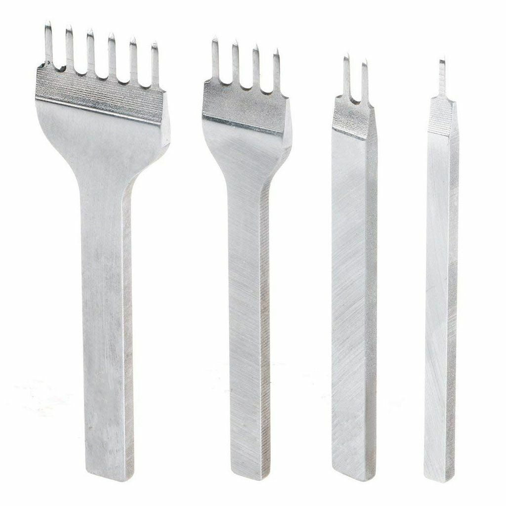 LoYaa 4/5/6/8mm Leather Craft Tools Hole Chisel Graving Stitching Punch ...