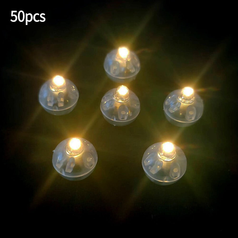 LoYaa 50Pcs Individual LED Balloon Lights Tiny Wireless Battery Mini ...