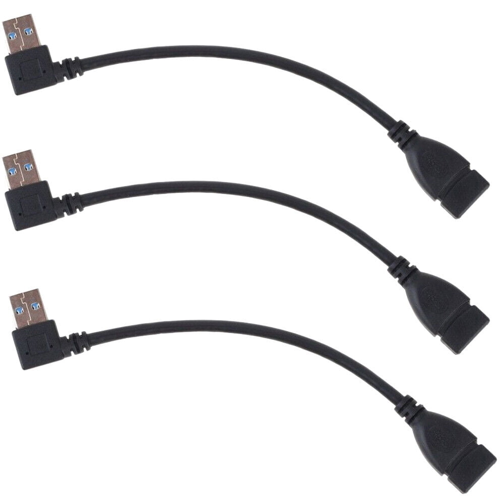 LoYaa USB 3.0 Angle 90 Degree Extension Cable Male to Female Adapter ...