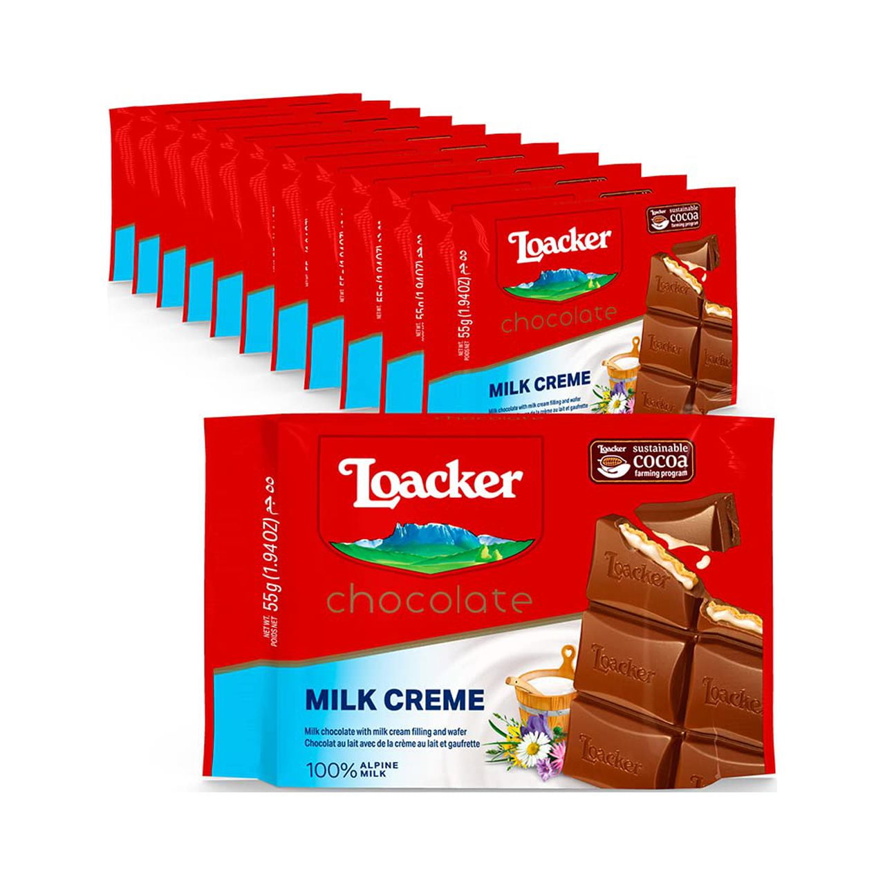 Loacker Chocolate Bar Milk Creme - Walmart.com
