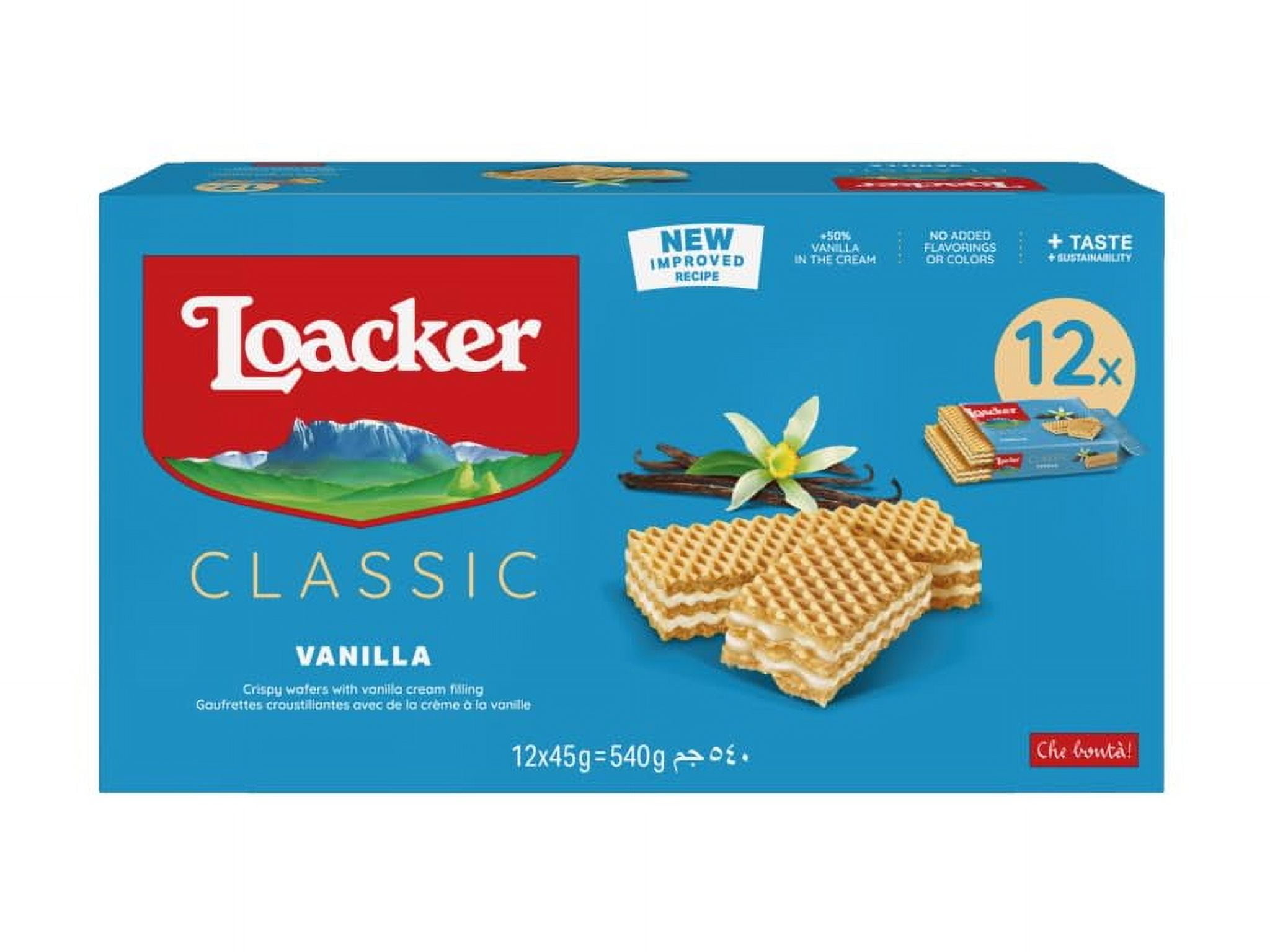 Loacker Class Cookie Wafer, MSF2 Vanilla, 1.59 Ounce (Pack of 12 ...