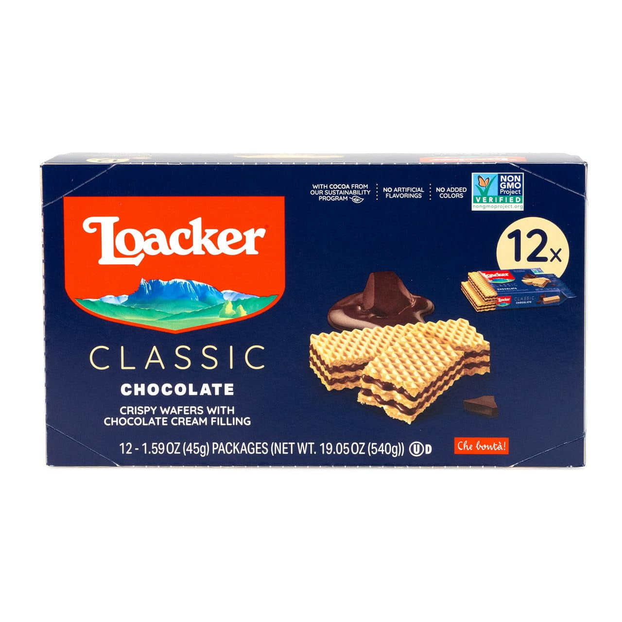 Loacker Classic Chocolate Wafers - Premium Crispy Wafer Cookies with ...