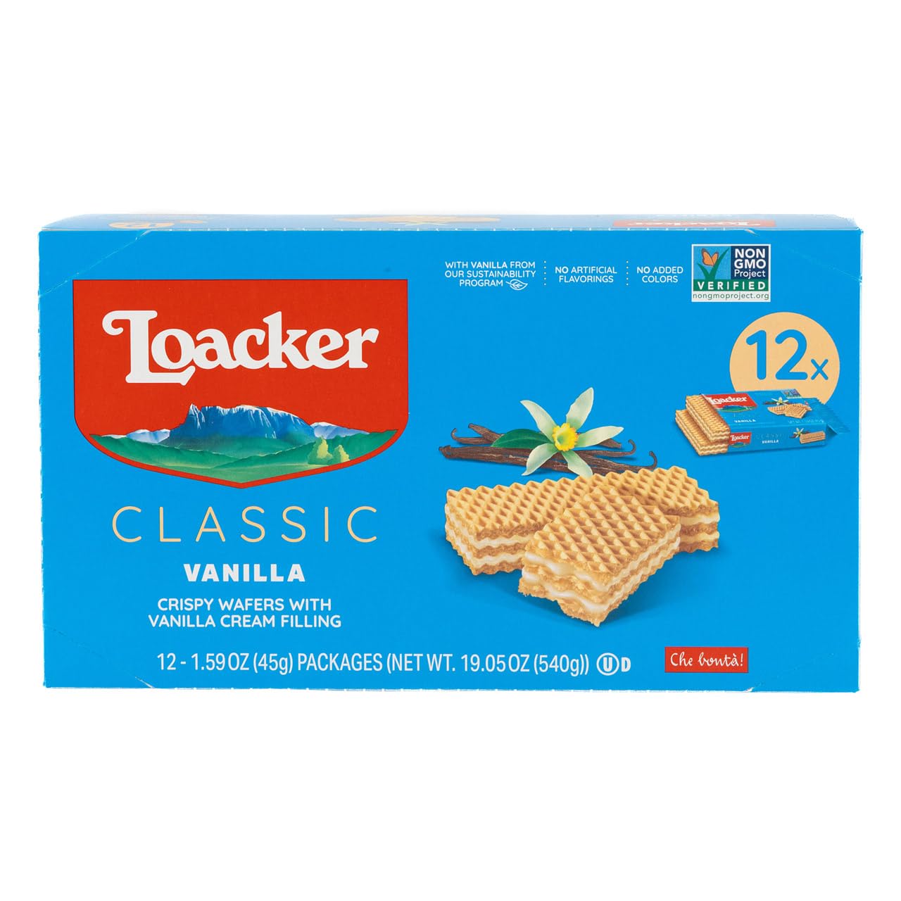 Loacker Classic Hazelnut Wafers, Non-GMO Crème-filled Wafer Snack, 45g ...