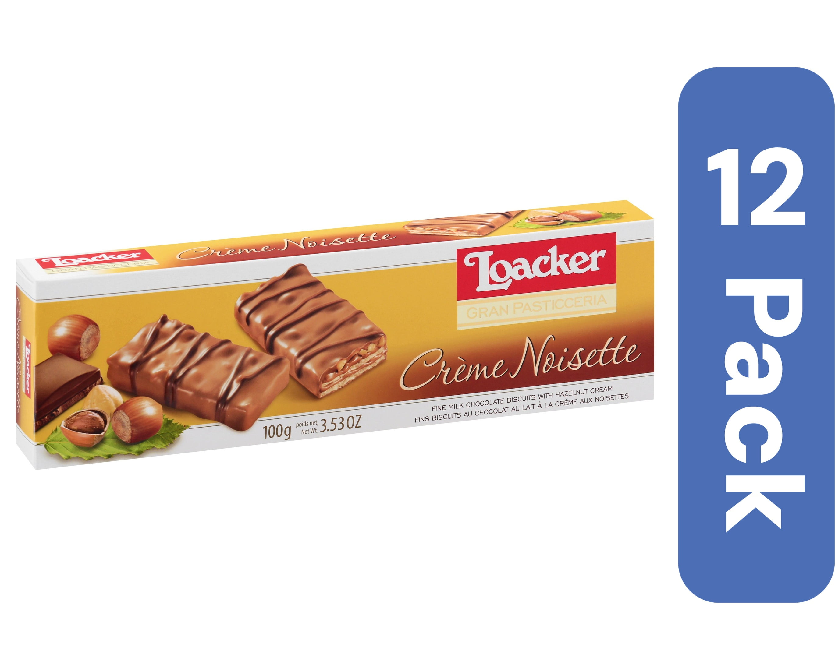 Loacker Cookie Pasticceria Noisette 1 (Pack of 12) - Walmart.com