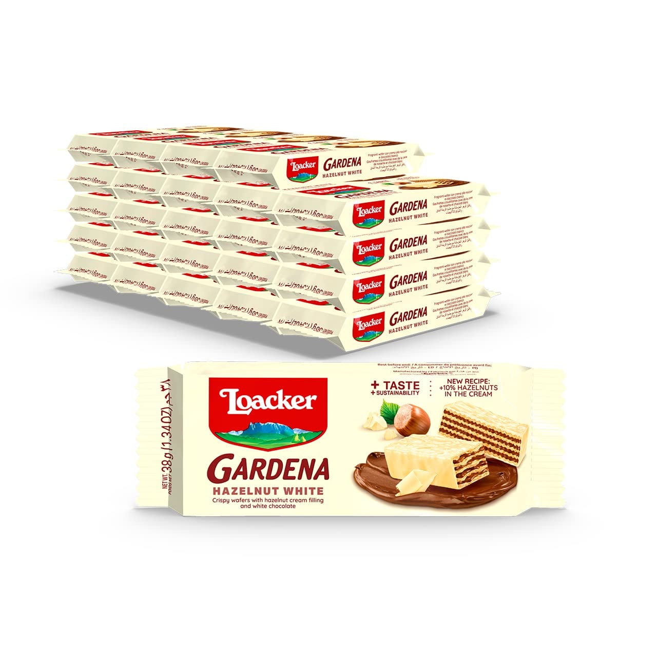 Loacker Gardena White Hazelnut TGF4 - Premium White Chocolate Covered ...