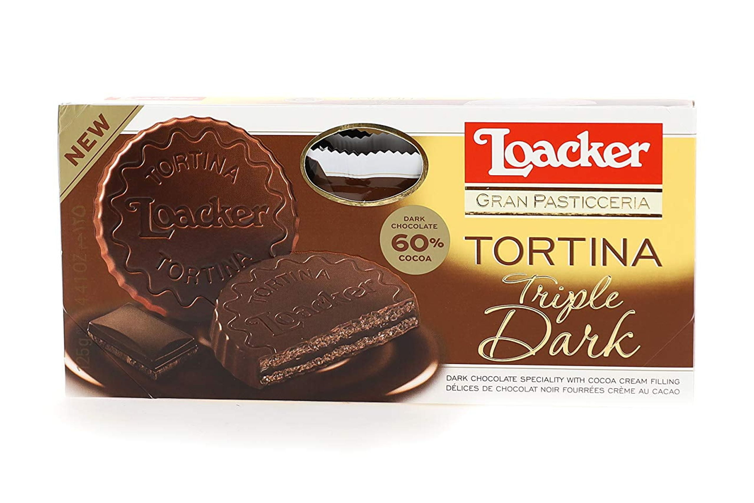 Loacker Gran Pasticceria Tortina MZF22 Triple Dark, 125g/4.41 oz ...