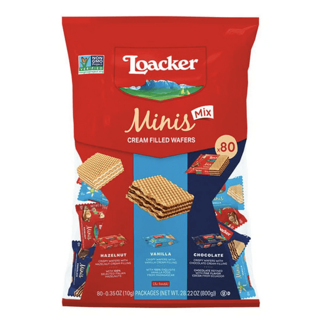 Loacker Minis Crispy Waffers 800g(Mix Flavours) 28.22 OZ - Walmart.com