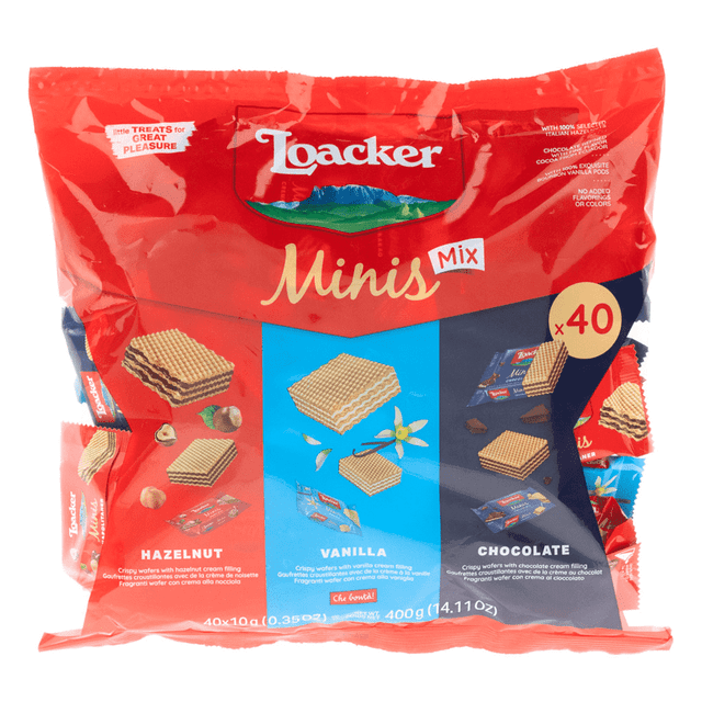 Loacker Minis Wafer Variety Pack, Premium Assorted wafer Cookies, 14.11 ...