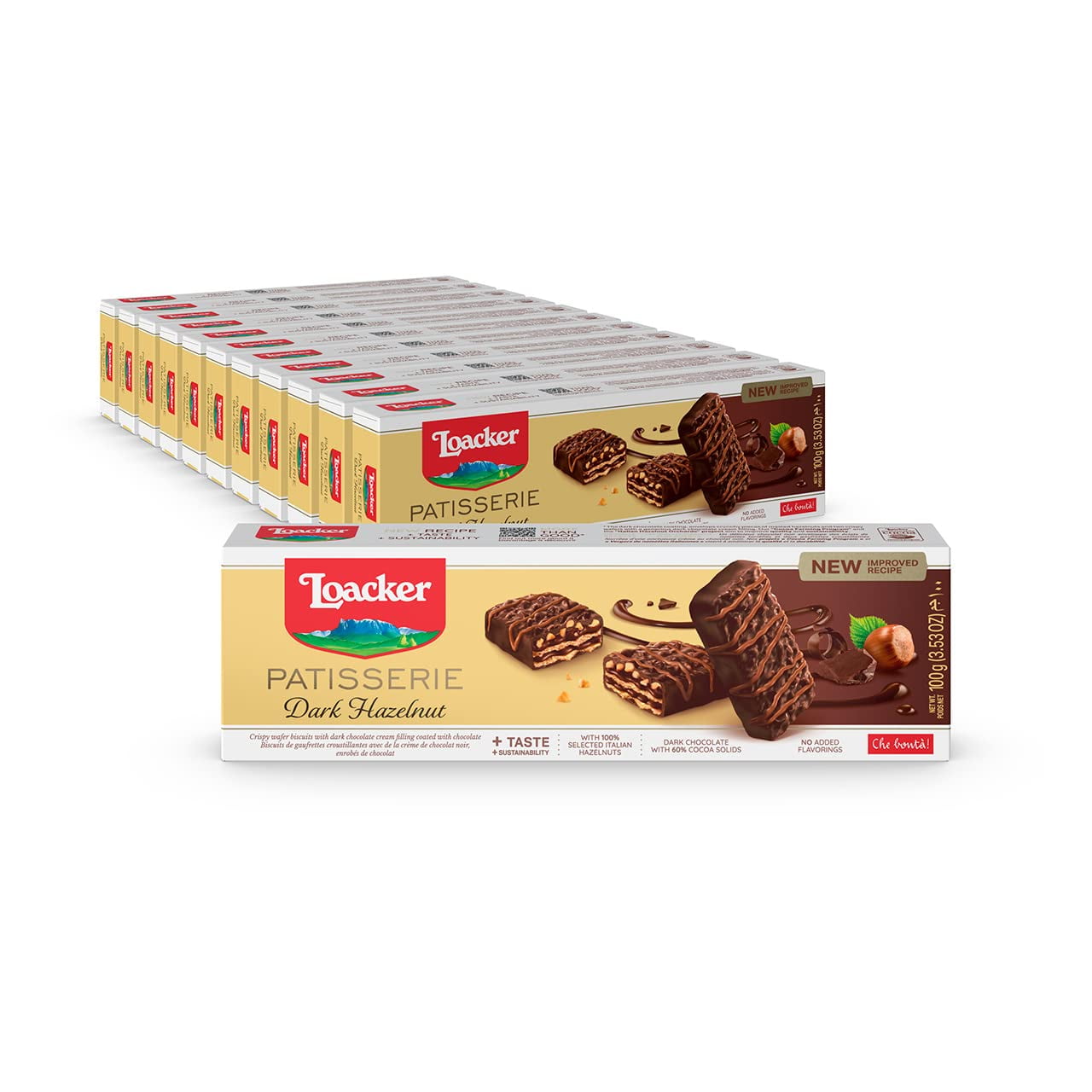 Loacker Patisserie Dark Hazelnut ZS23 12 Chocolate Covered Premium ...