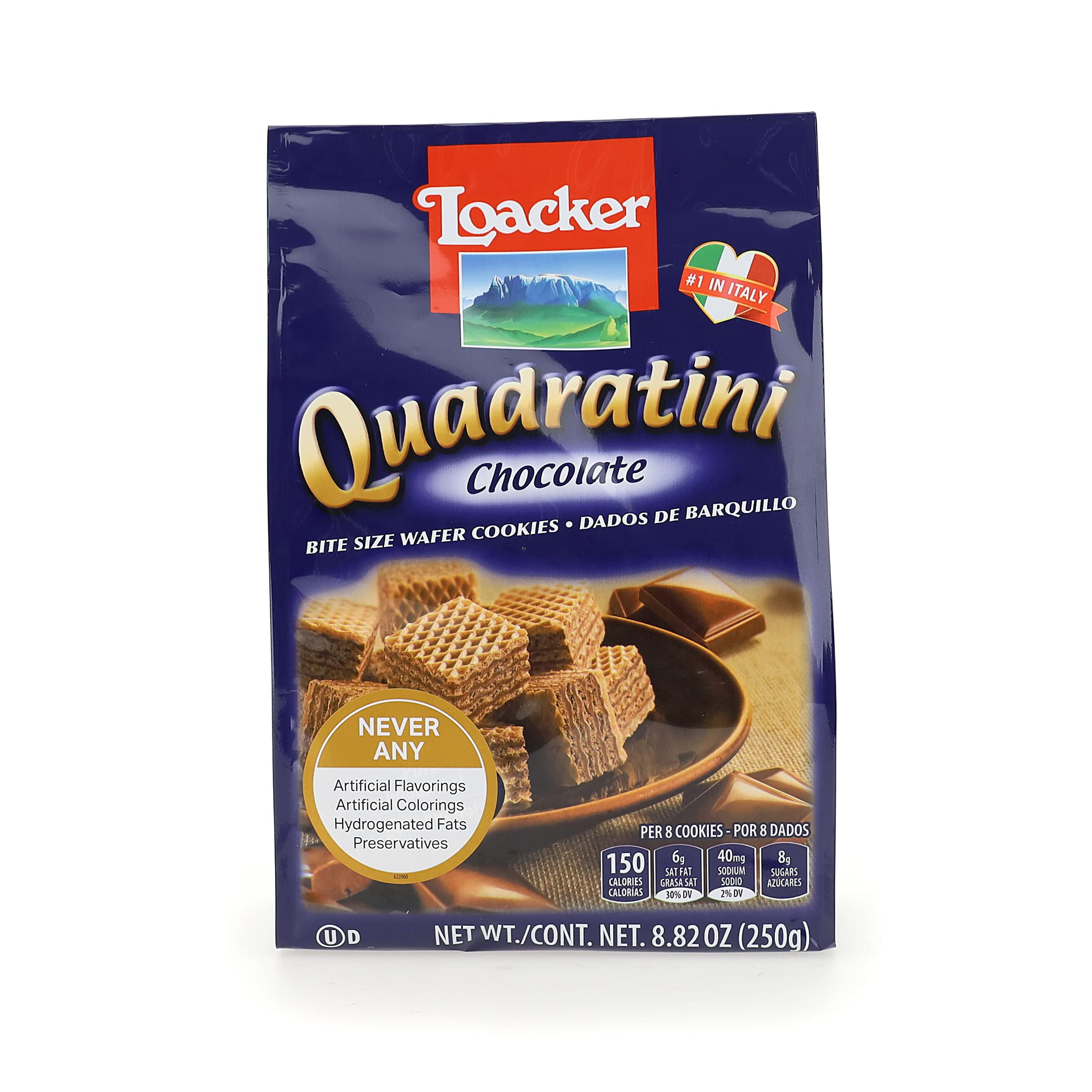Loacker Quadratini Chocolate Wafer KEF16 Cookies, 8.82 Ounce - Walmart.com