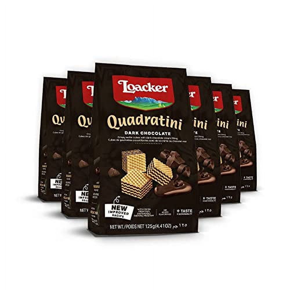 Loacker Quadratini Dark Chocolate Wafer Cookies SMALL - 30% Less Sugar ...