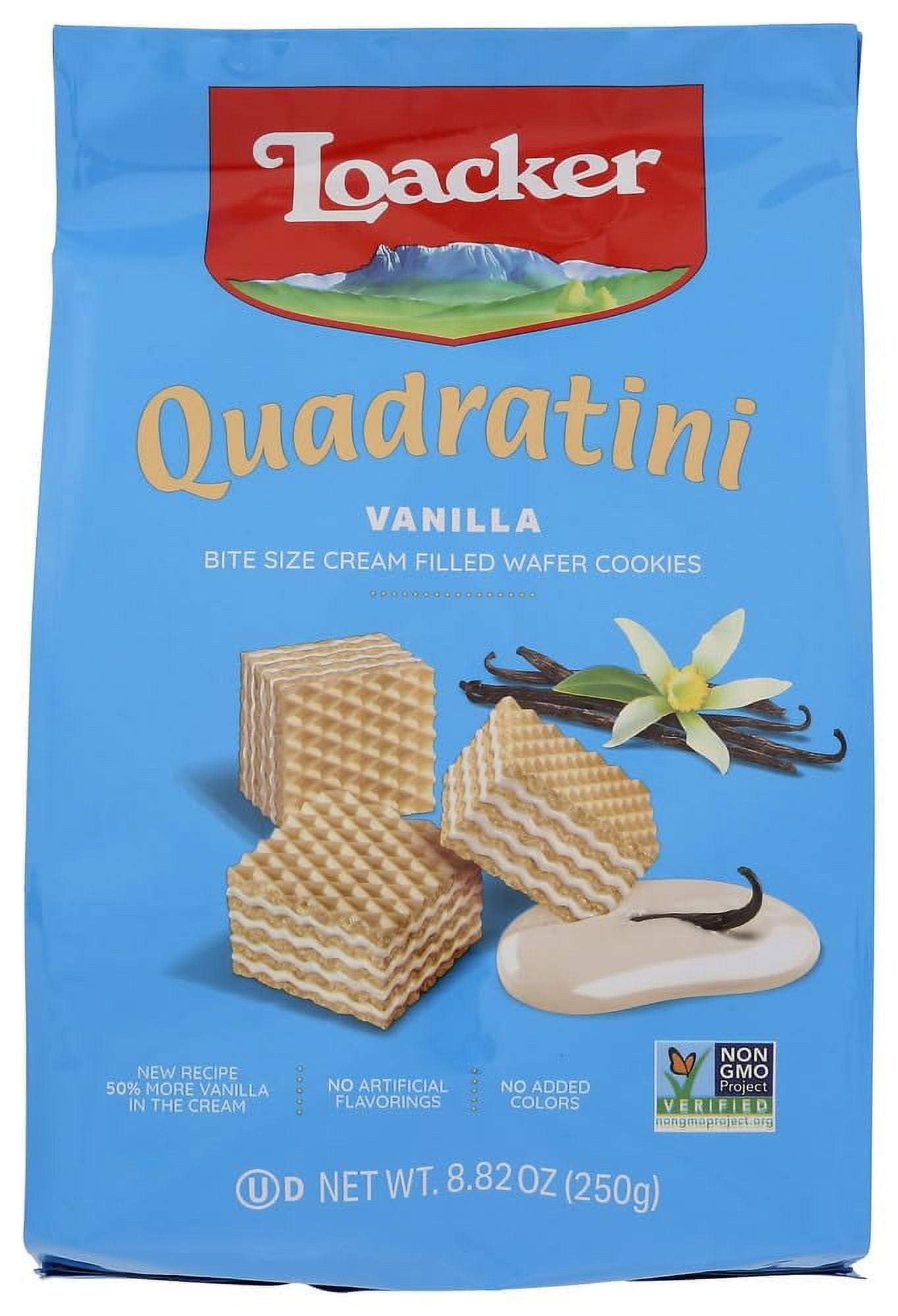 Loacker Quadratini, Vanilla Wafer YPF5 Cookie, 8.8 Ounce Pack - Walmart.com