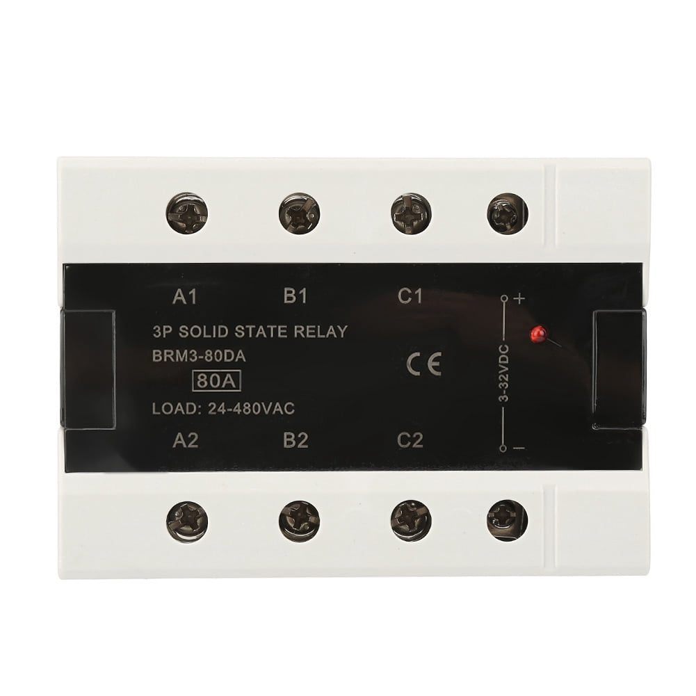 Load 24-480VAC Three Phase Solid State Relay(BRM3-80DA) - Walmart.com
