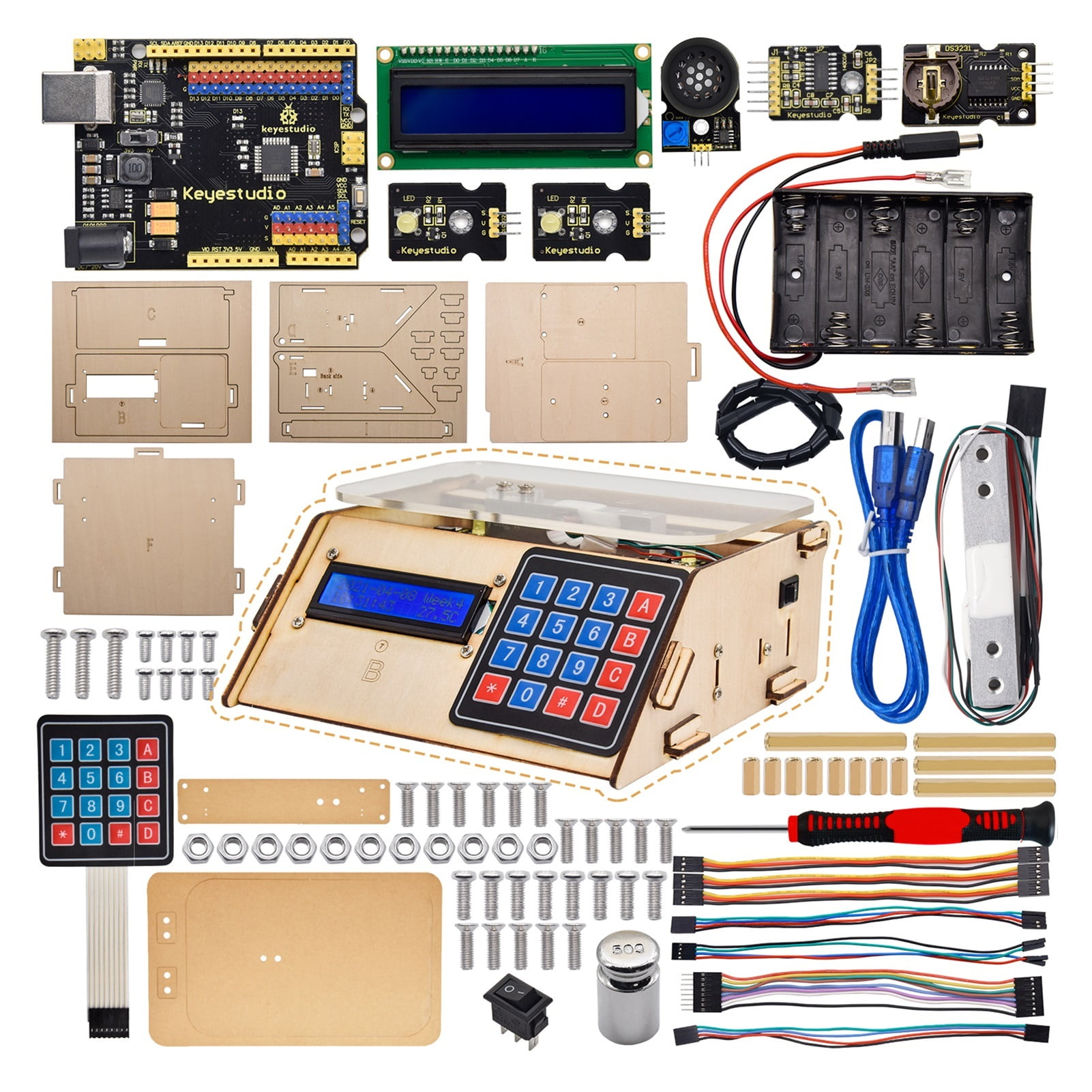 Load Cell Weight Sensor Electronic Scale Starter Kit DIY Electronic ...