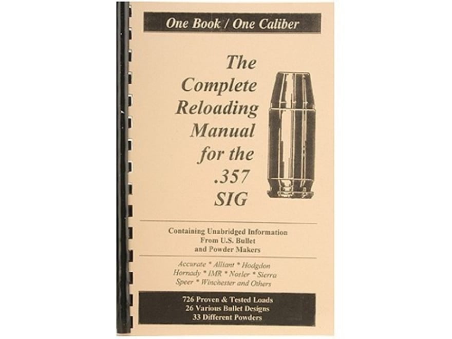 Loadbooks USA 357 Sig Reloading Manual - Walmart.com