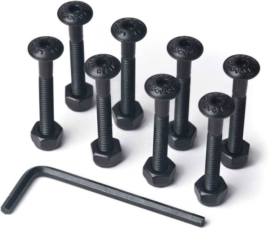Loaded Boards Button Head Longboard Skateboard Hardware Bolt Pack w/Hex ...