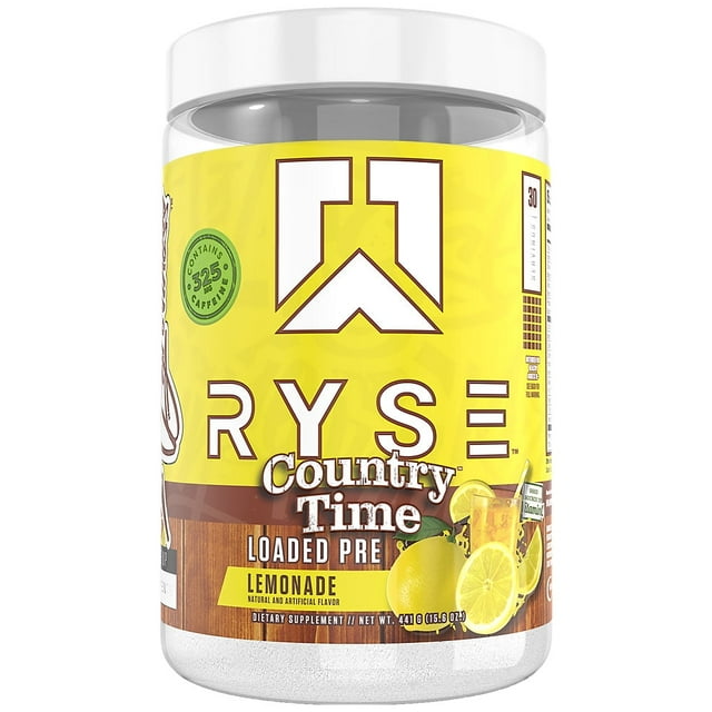 RYSE Loaded Pre-Workout - Country Time Lemonade Flavor (15.8 Oz. / 30 ...