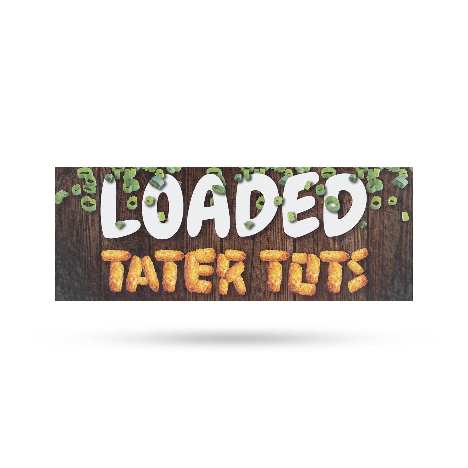 Loaded Tater Tots Vinyl Decal 36 Inch x 14 Inch Weatherproof Heavy-Duty ...