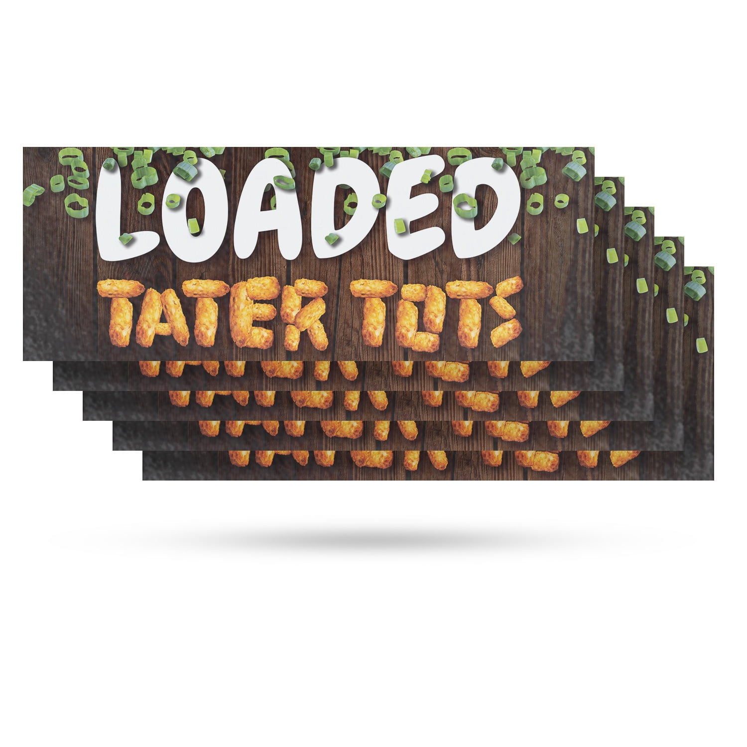 Loaded Tater Tots Vinyl Decal 5 Pack of 24 Inch x 9 Inch Weatherproof ...