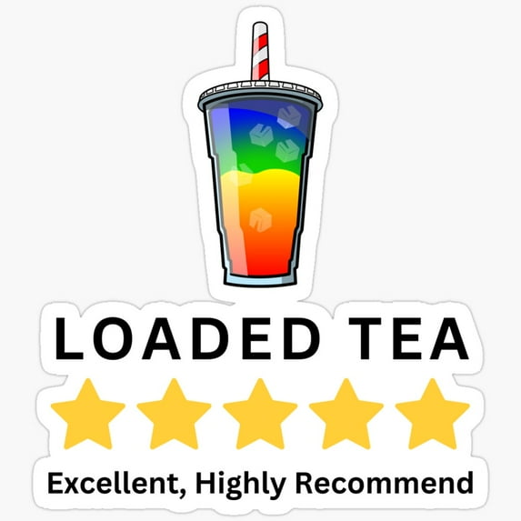 Loaded Tea 5 Star Rating Sticker Phone Decal Water Bottle Stickers Car ...