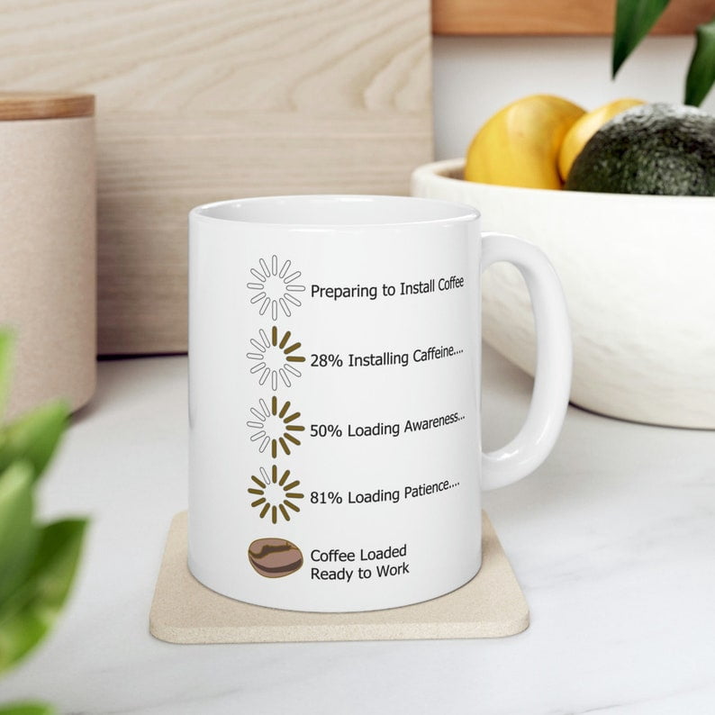 Loading Coffee Mug Geek Mug, IT Humor, Tech Humor, Gif for geeks ...