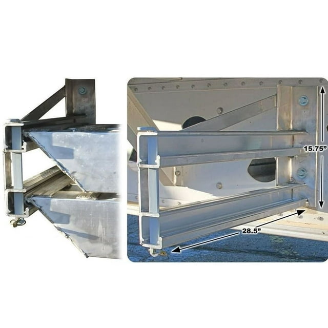 Loading Ramp Storage Brackets for Trailer - Bolt on, 28.5" Wide x 15.75 ...