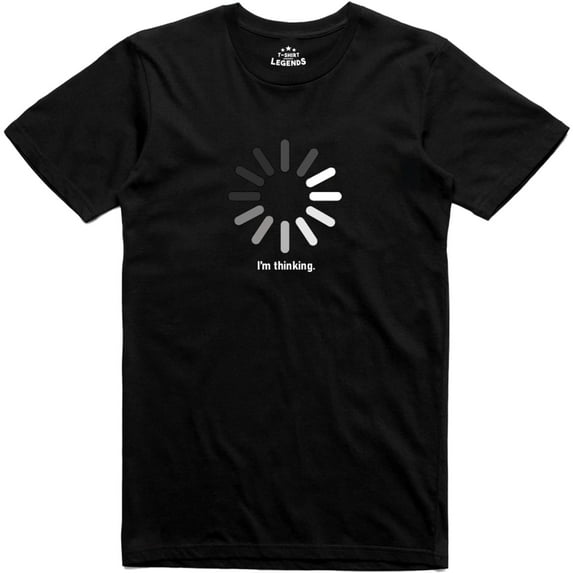 Loading Thinking Progress Tee, Tech Humor Icon Illustration, Programmer Gift Graphic, Unisex ...