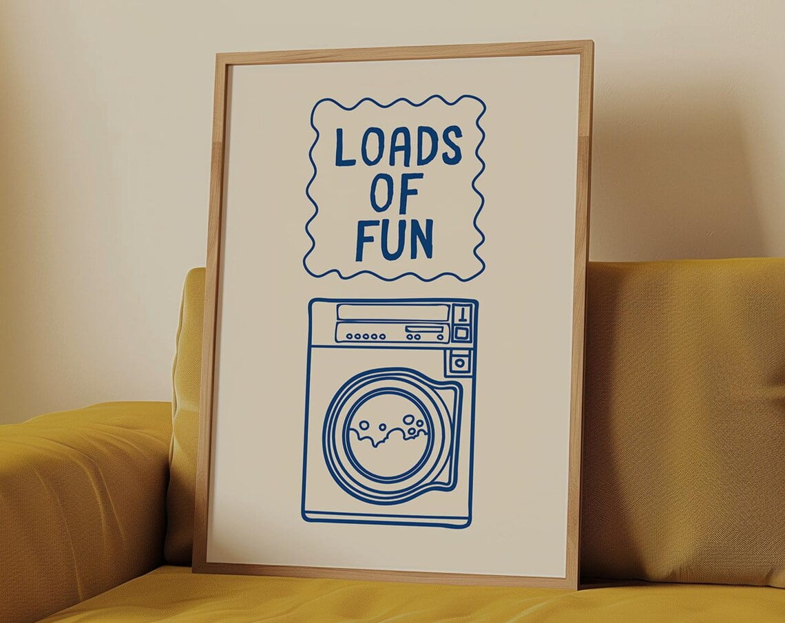 Loads Of Fun Poster, Funny Laundry Print, Laundry Room Decor ...