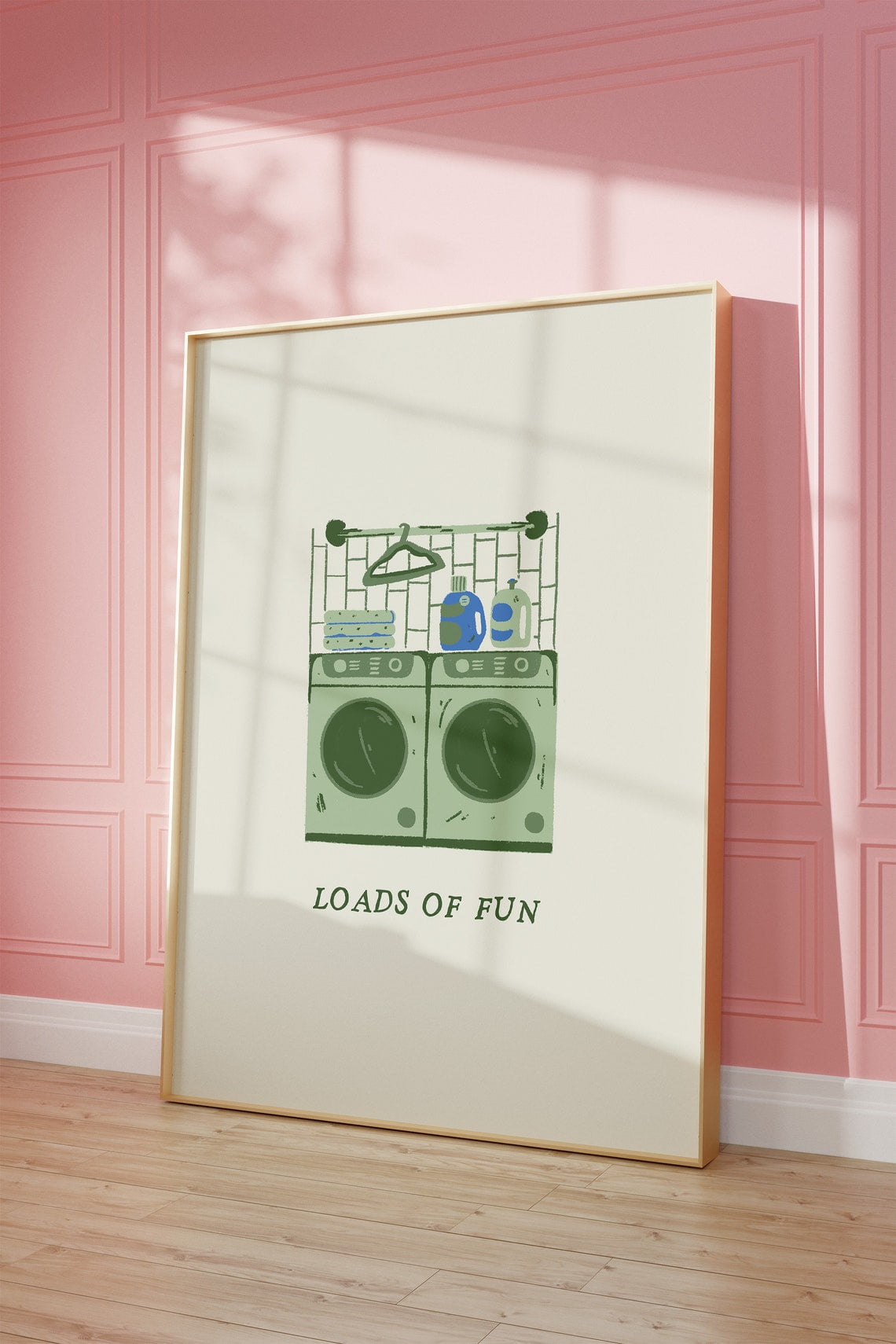 Loads Of Fun Print Funny Laundry Sign Laundry Room Decor Laundromat ...