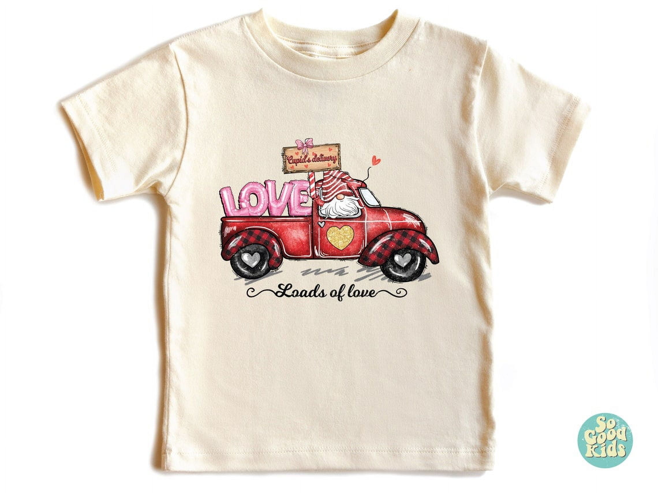 Loads Of Love Truck Kids Shirt, Cupid'S Delivery Kids Shirt, Valentine ...