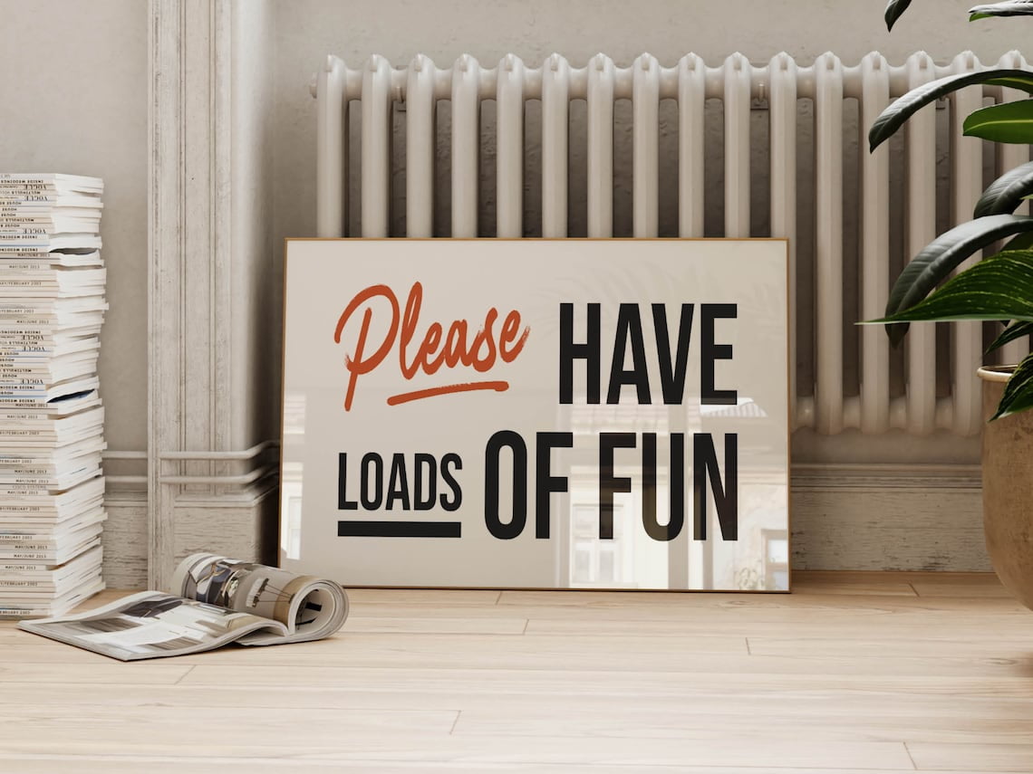 Loads Of Fun Laundry Room Wall Art, Unframed Canvas Size 24x36 ...