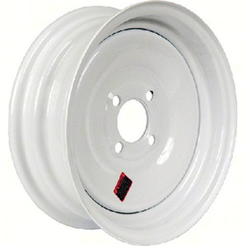 Loadstar 20102 20102; 12X4 Solid Center 4H-4.0 White Trailer Wheel ...