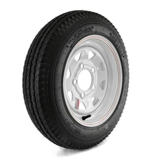Loadstar Trailer Tire & 5-Hole Custom Spoke Wheel, 480-12 LRC - Walmart.com