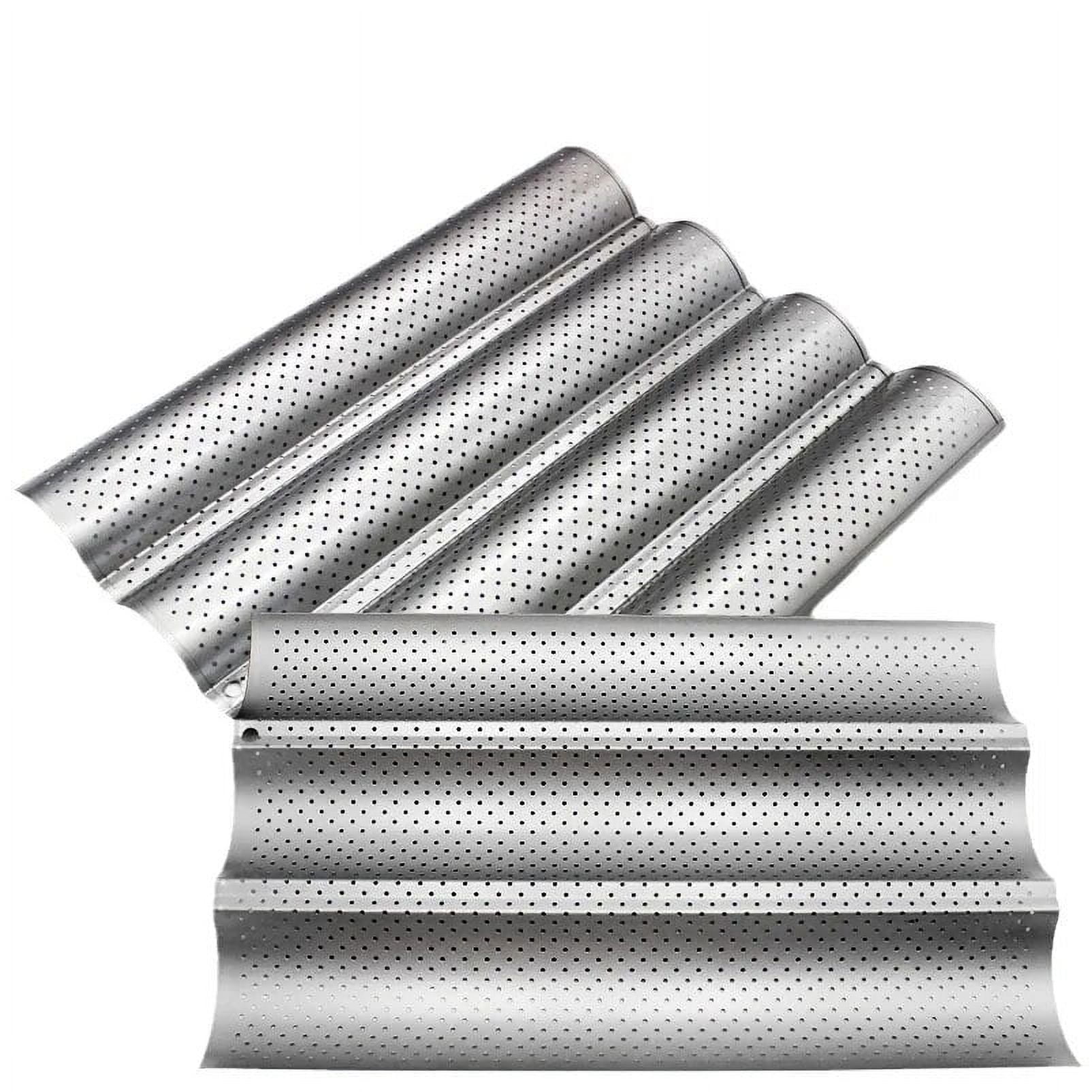 Loaf Bake Mold Nonstick Perforated French Baguette Bread Pan Toast ...