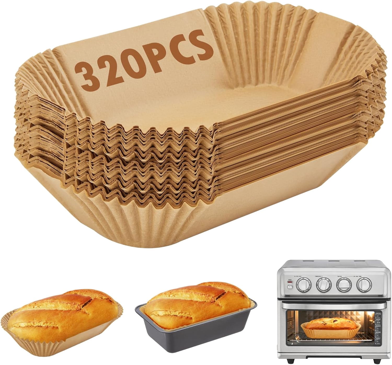 Loaf Pan Liners,320pcs Bread Pan Liners for Baking 9x5inch,Loaf Pans ...