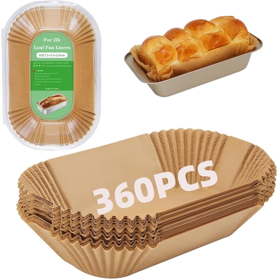 Loaf Pan Liners,360Pcs Parchment Paper Liners for Baking Bread 9x5 Inch ...