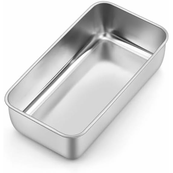 Loaf Pan Set, 9 x 5 Inch Bread Pans, Stainless Steel Loaf Toast Baking ...