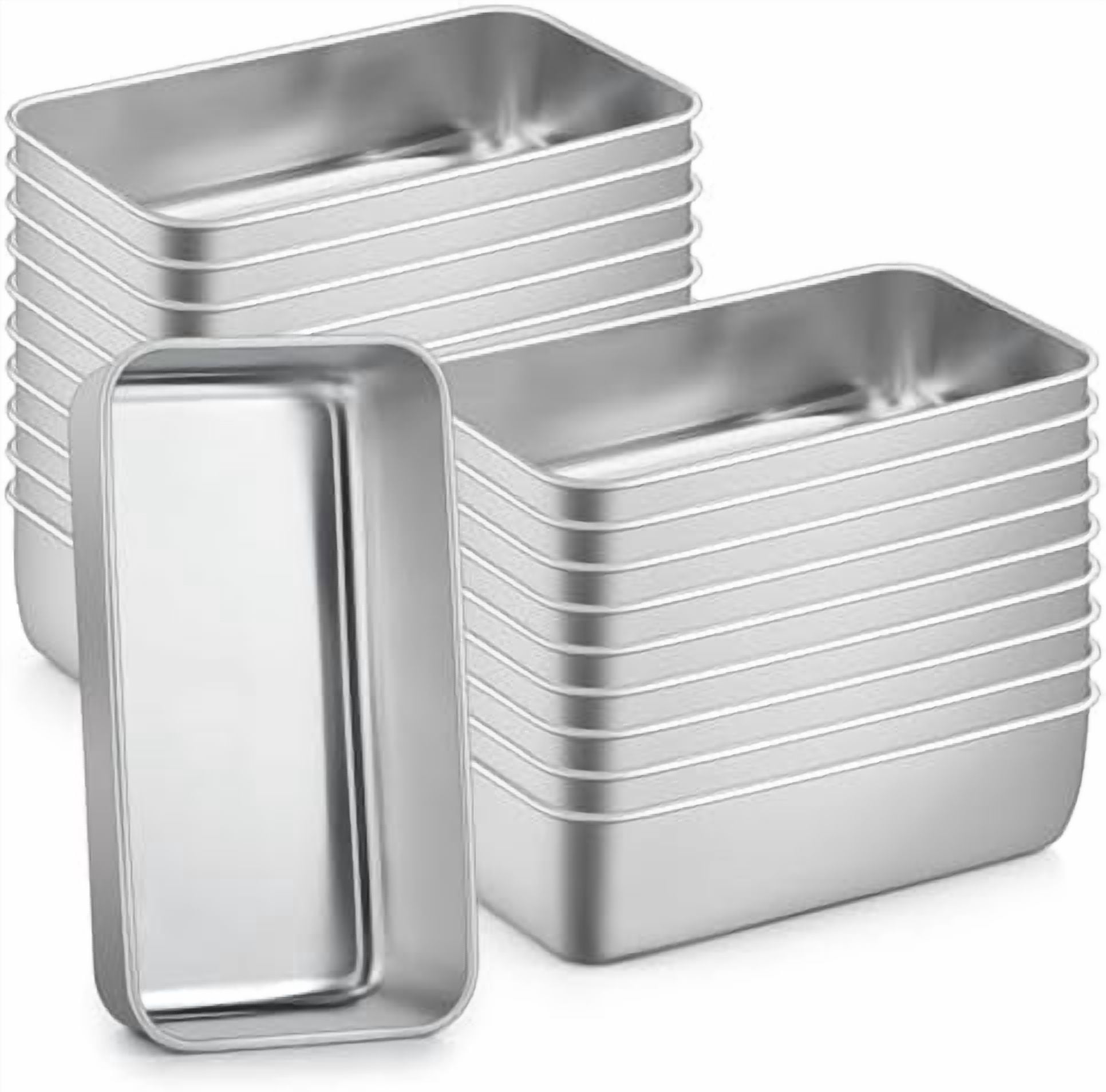 Loaf Pan Set, 9 x 5 Inch Bread Pans, Stainless Steel Loaf Toast Baking ...