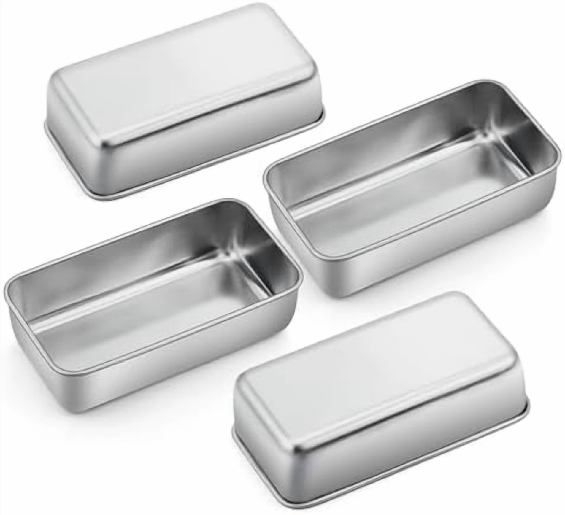 Loaf Pan Set, 9 x 5 Inch Bread Pans, Stainless Steel Loaf Toast Baking ...