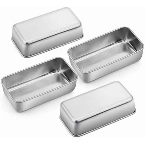 Loaf Pan Set, 9 x 5 Inch Bread Pans, Stainless Steel Loaf Toast Baking ...