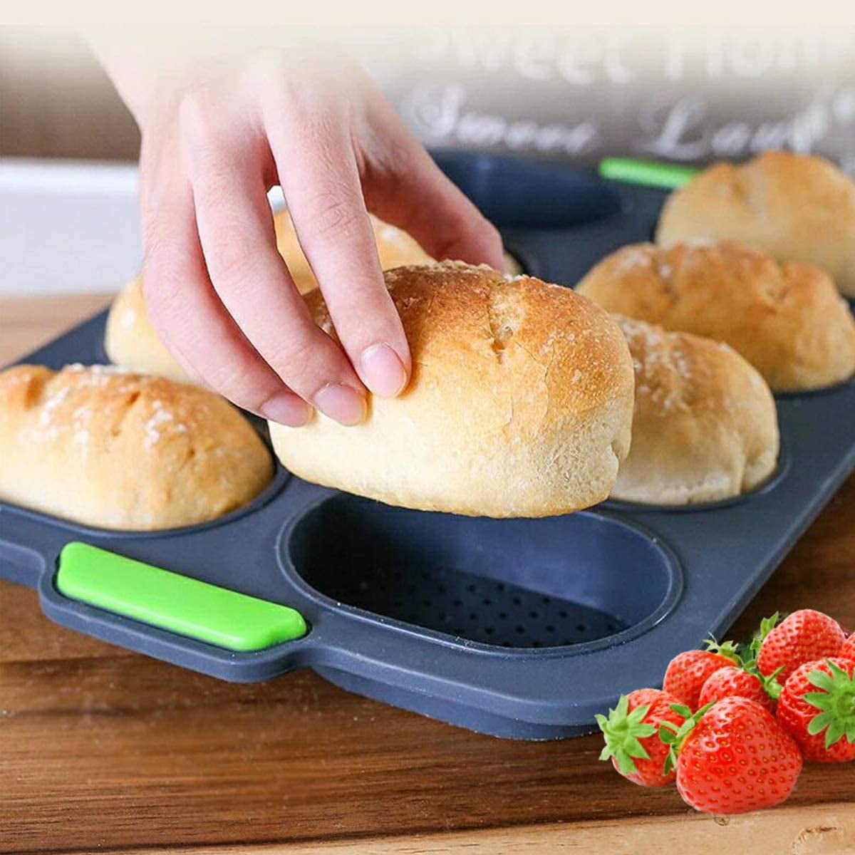 Loaf Pan Silicone Baking Mold Easy Release and Baking Molds,Non-Stick ...