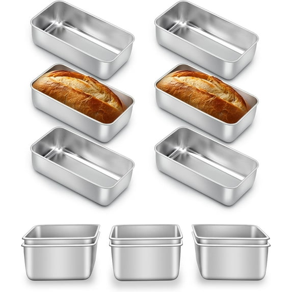 Loaf Pans for Baking Bread 9x5, 12 Pack Stainless Steel Loaf Pan ...