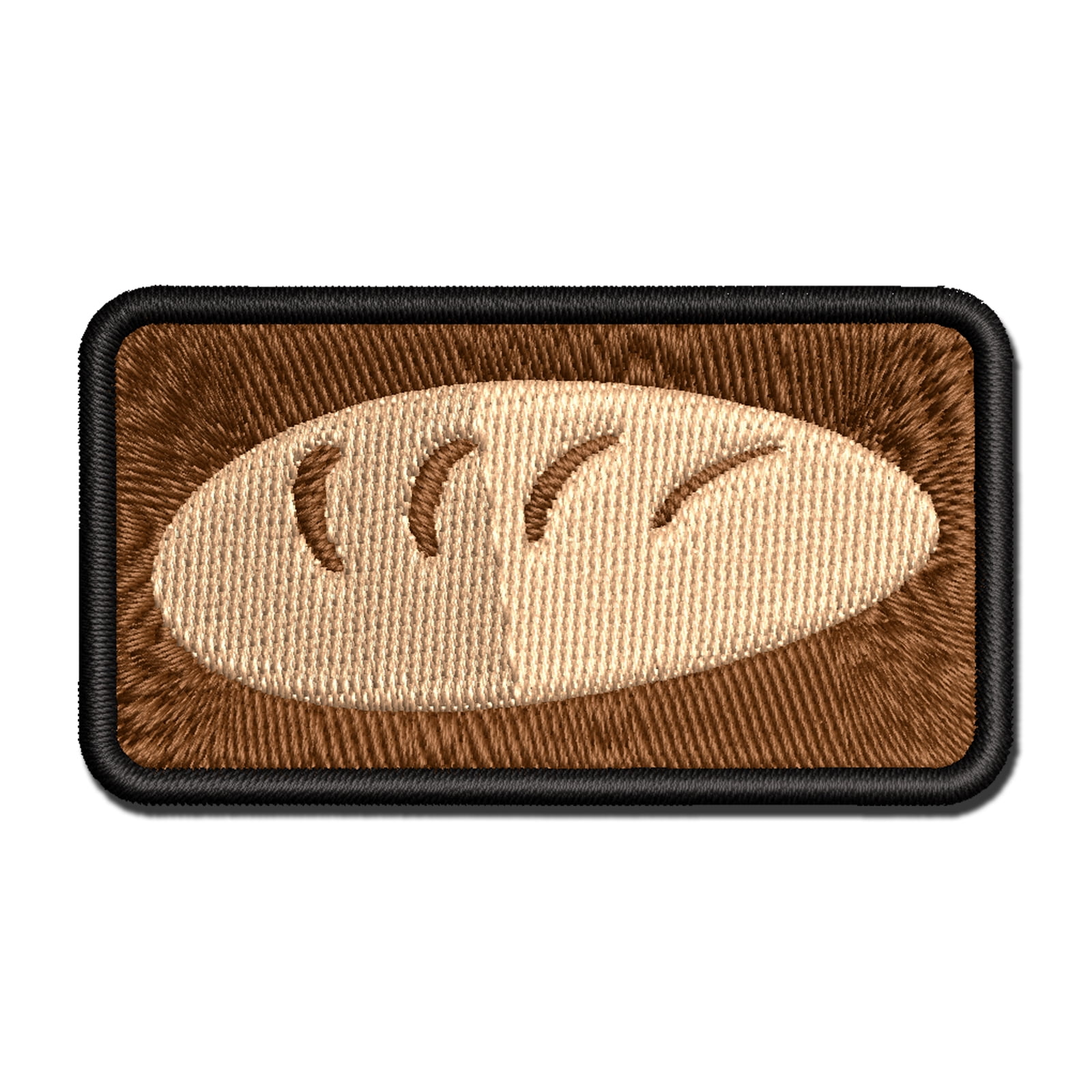 Loaf of Bread Doodle Applique Multi-Color Embroidered Iron-On Patch - 3 ...