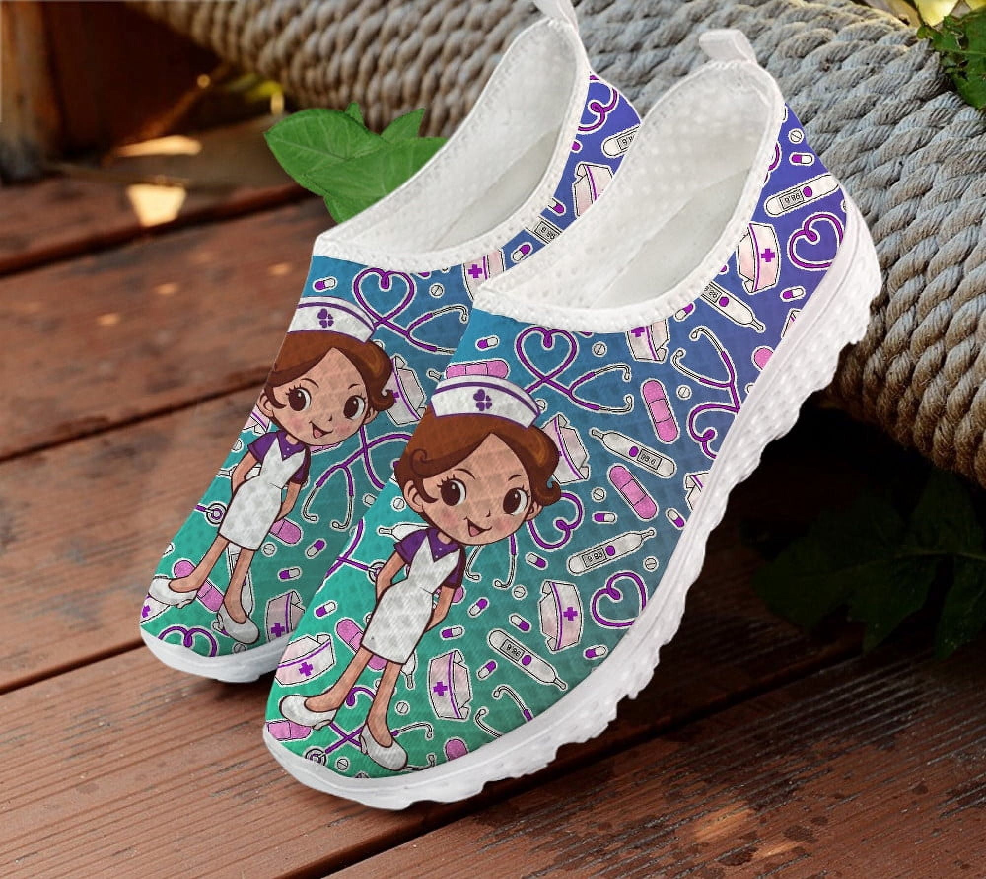 Loafers Women Causal Shoes Cute Medical Nurse/Doctor Print Ladies ...