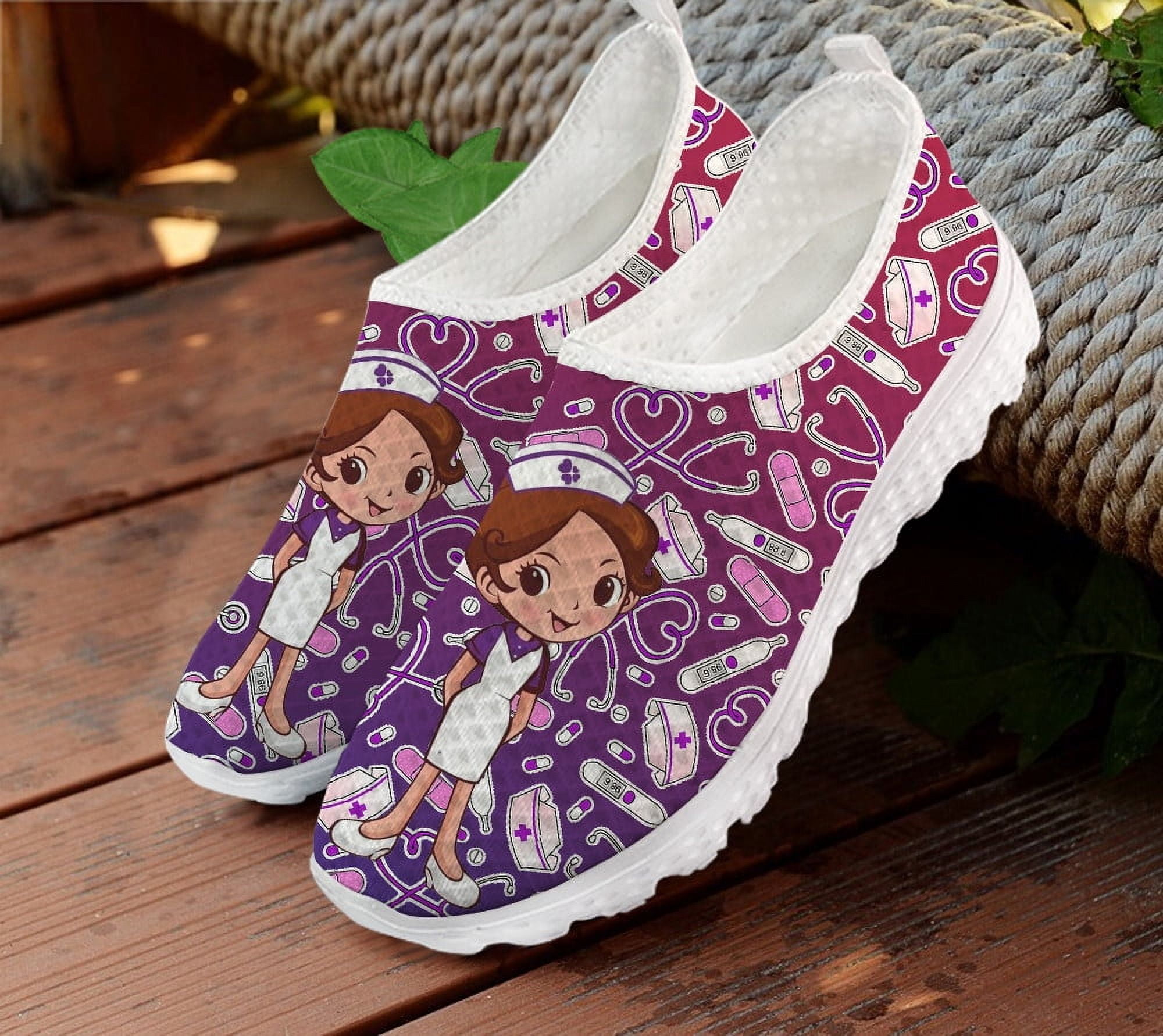 Loafers Women Causal Shoes Cute Medical Nurse/Doctor Print Ladies ...