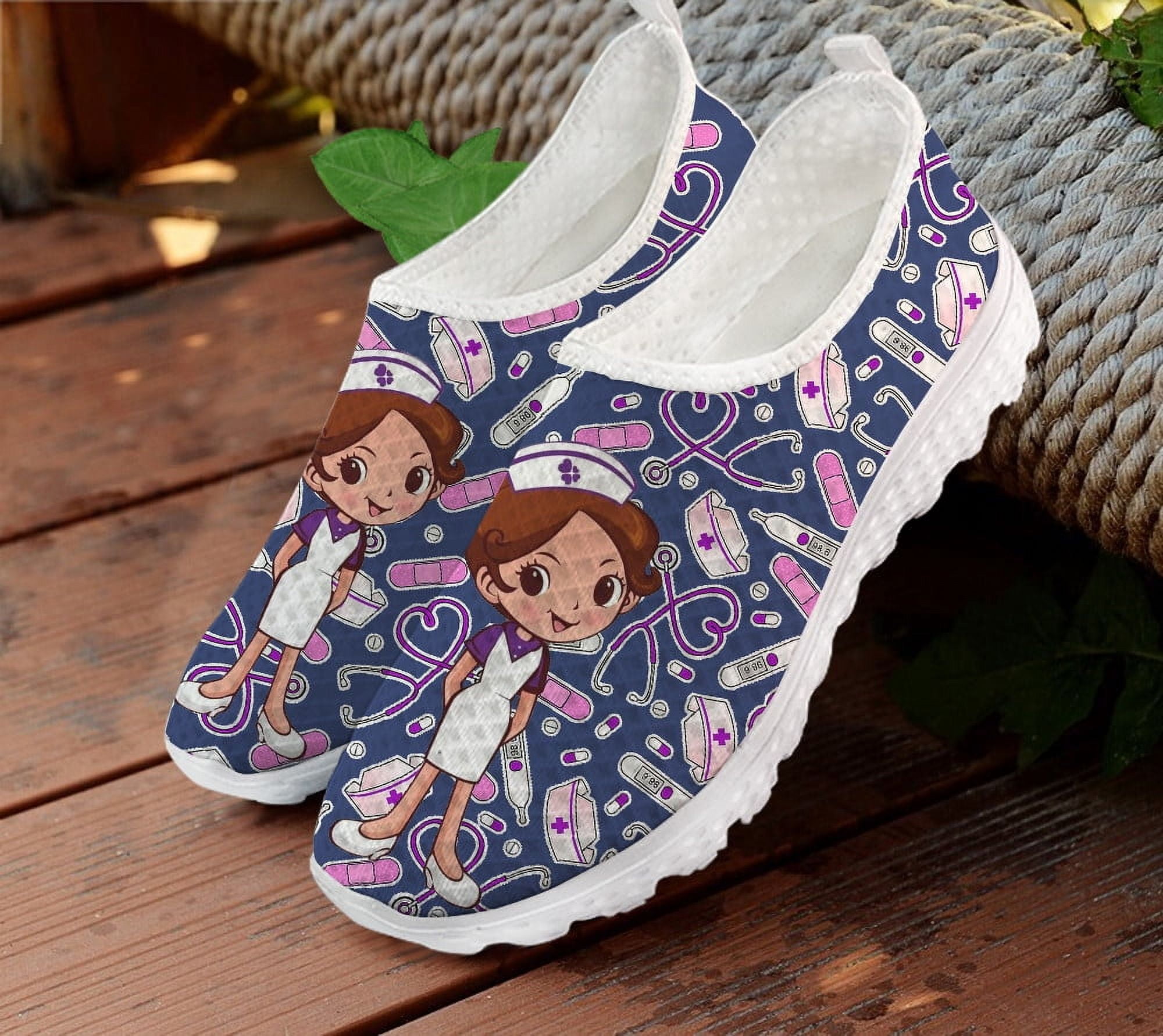 Loafers Women Causal Shoes Cute Medical Nurse/Doctor Print Ladies ...
