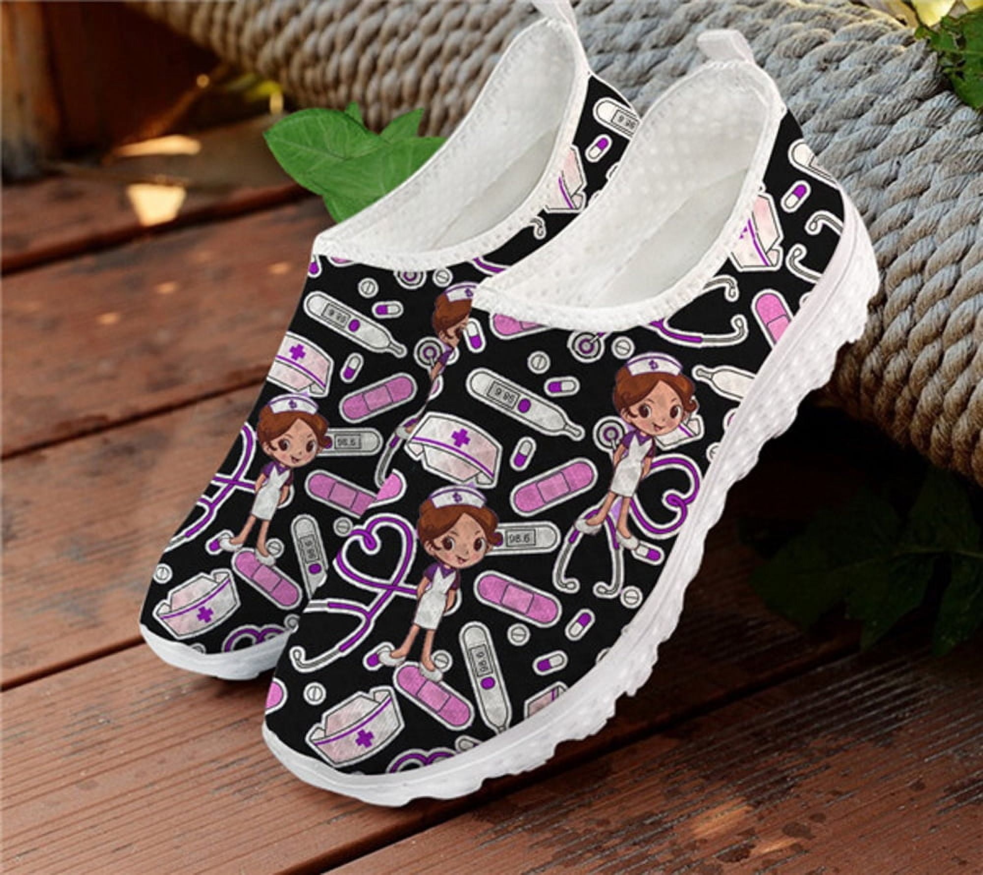 Loafers Women Shoes Breathable Nurse Slip On Flats Ladies Sneakers ...