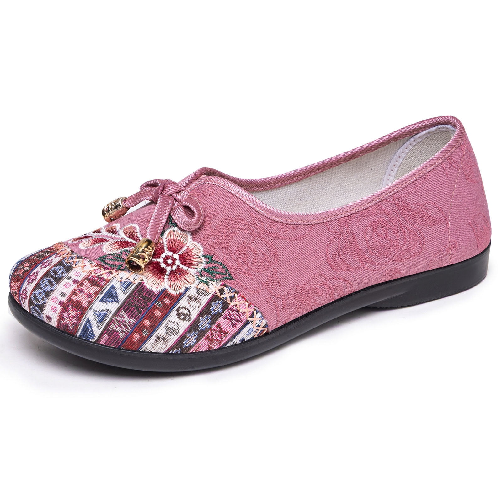 Loafers for Women Floral Embroidery Casual Dress Shoes Lightweight Soft ...