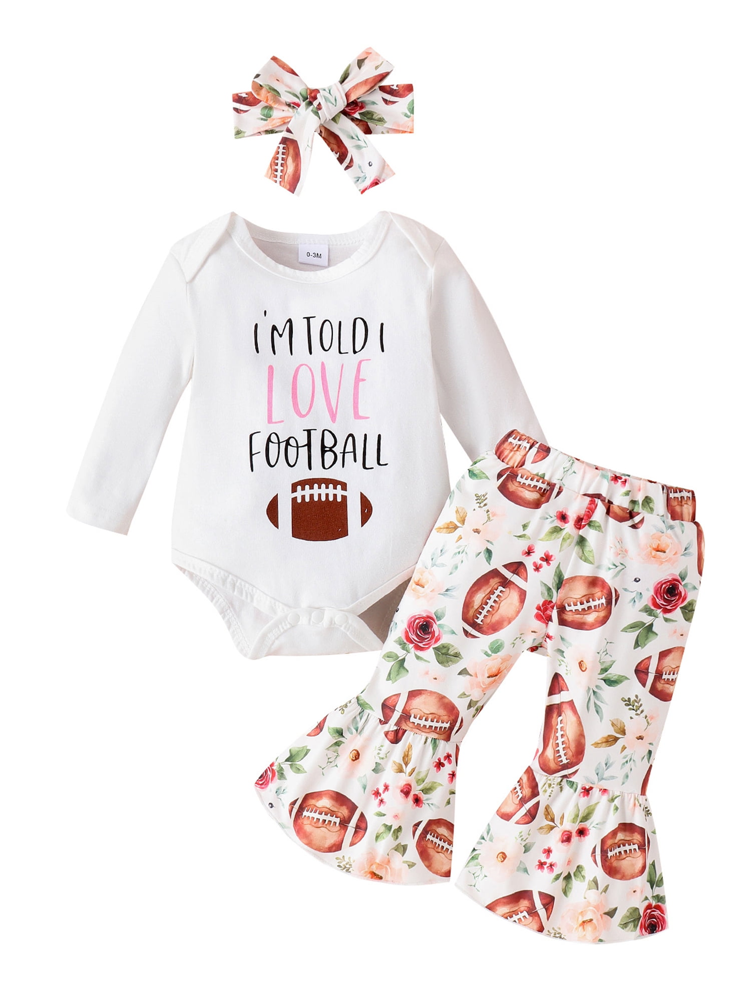 Loalirando Newborn Baby Girl Coming Home Outfits Rugby Long Sleeve ...